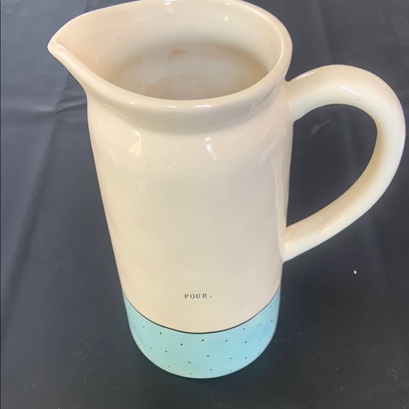 Rae Dunn | Art | Rae Dunn Cream And Blue Ceramic Pitcher | Poshmark
